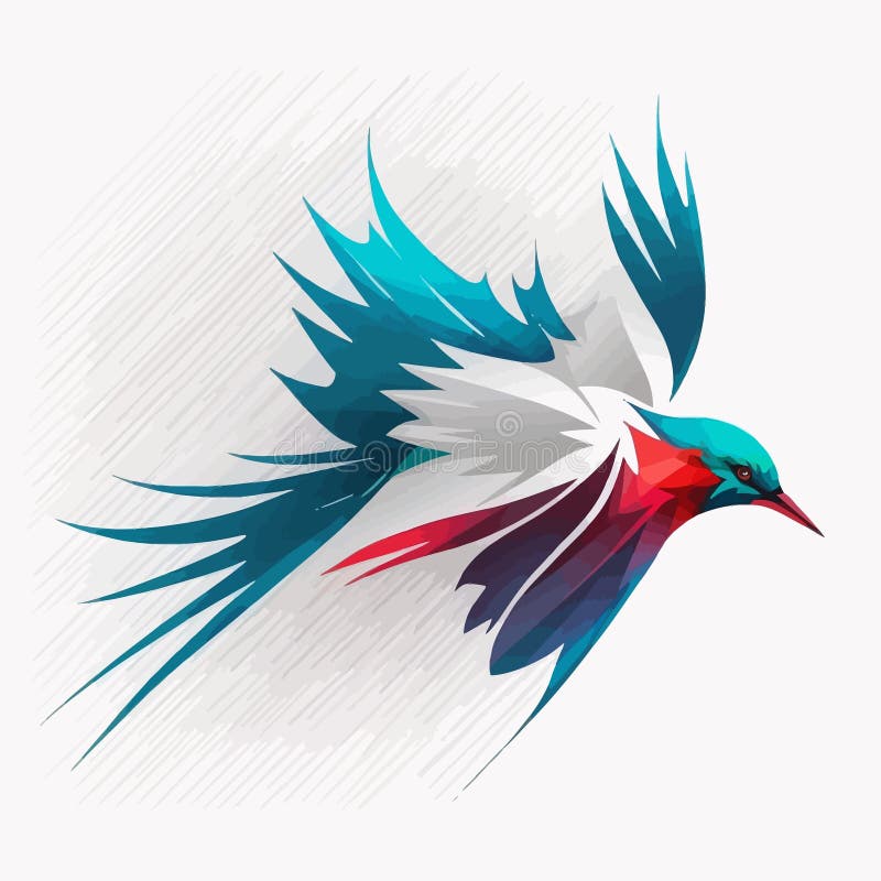 Bird Logo Abstract Design. Vector Illustration on a Light Background ...