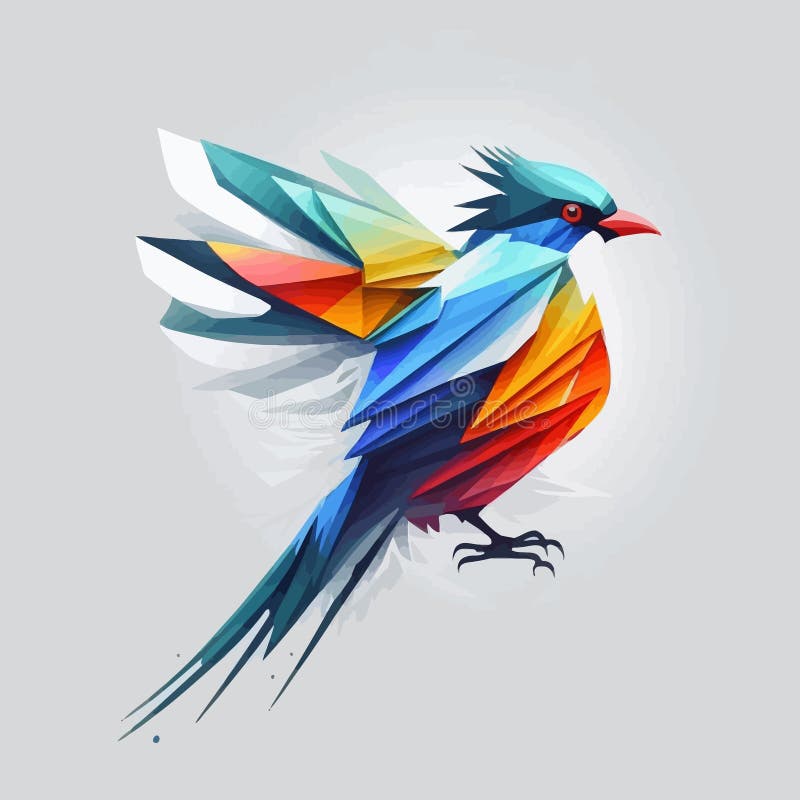 Bird Logo Abstract Design. Vector Illustration on a Light Background ...