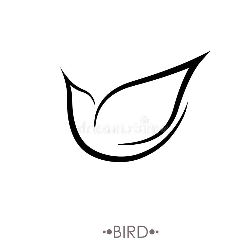 Bird Logo Design Vector Template Linear Style Stock Vector ...