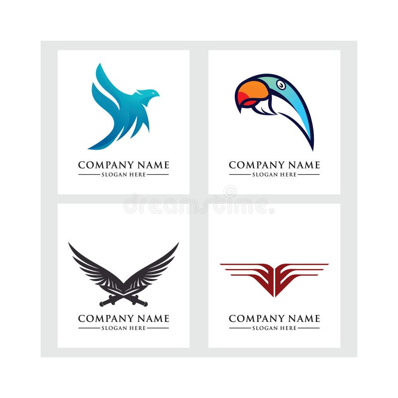 Bird Logo Template stock vector. Illustration of identity - 252031025