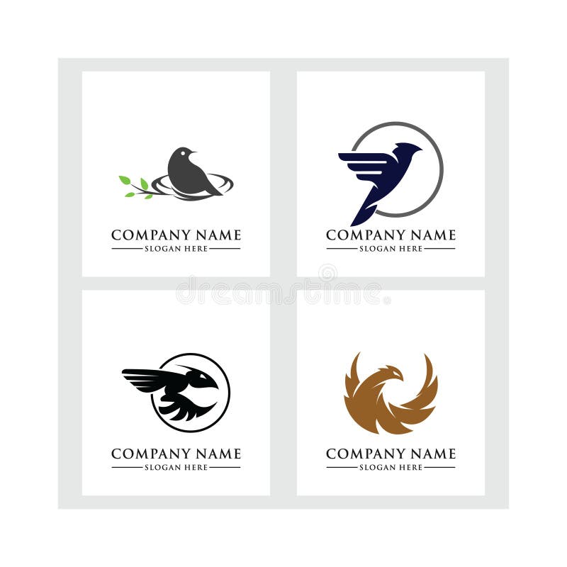 Bird Logo Template stock vector. Illustration of company - 252031154