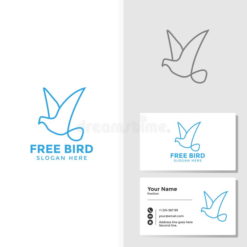 Bird Logo Template with Business Card Design Stock Vector ...