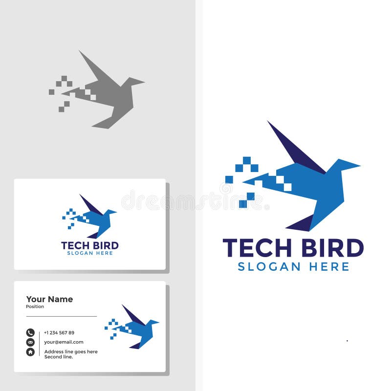 Bird Logo Template with Business Card Design Stock Vector ...