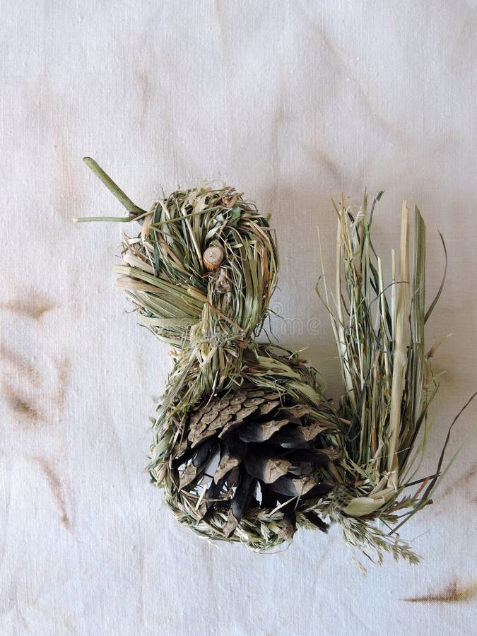 Bird made from hay stock photo. Image of fabric, artistic - 43147846