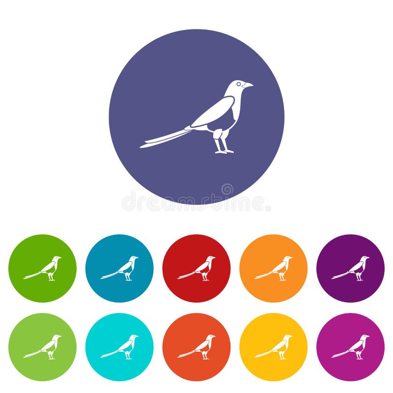 Bird Magpie Icon, Outline Style Stock Vector - Illustration of isolated ...
