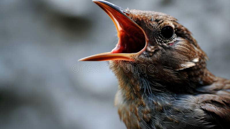 A Bird is Making a Loud Noise Stock Illustration - Illustration of luck ...