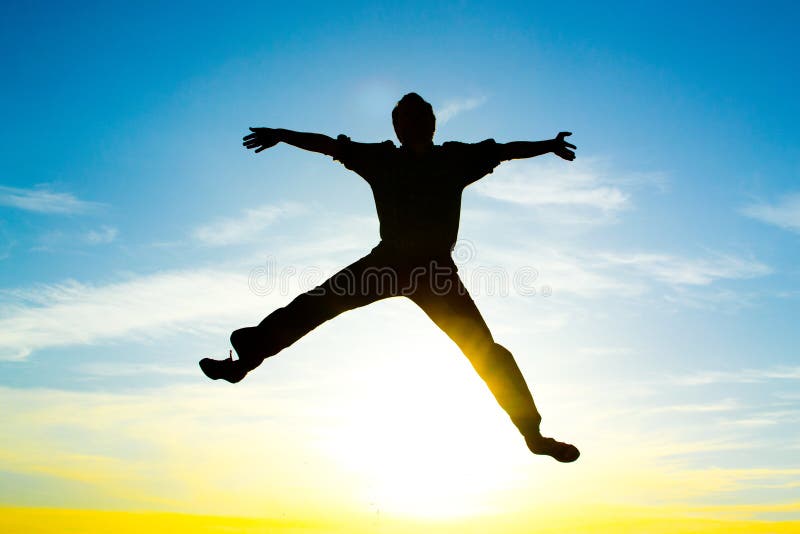 The bird-man stock image. Image of silhouette, enthusiasm - 36882405