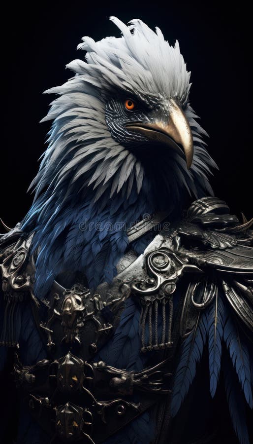 A bird with a metal armor stock illustration. Illustration of avian ...