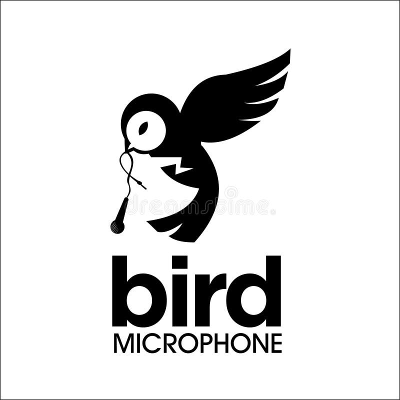 Bird Microphone Icon / Exclusive Logo Stock Vector - Illustration of ...