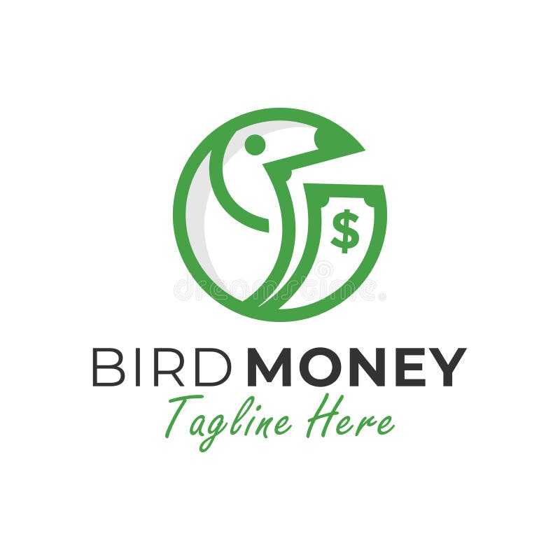 Bird money outline logo stock vector. Illustration of finance - 329575591