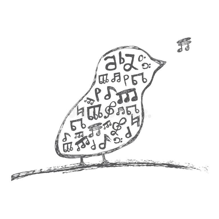 Bird Musical Notes Stock Illustrations – 1,116 Bird Musical Notes Stock ...