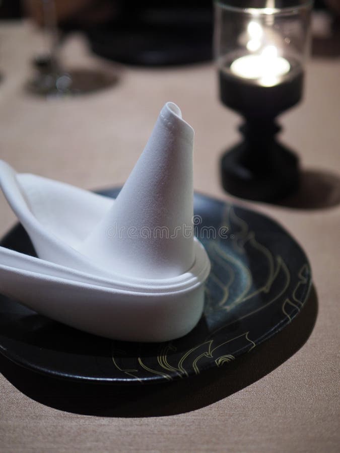 Bird Napkin Folding on the Table Stock Photo - Image of ware, extra ...
