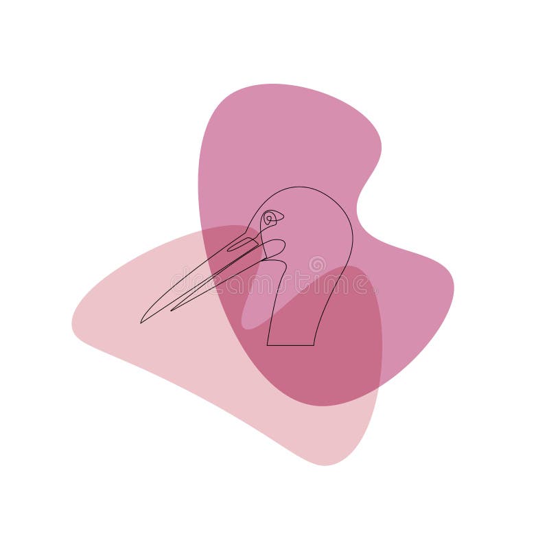 Bird One Line Art, Abstract Stork, Minimalism, Minimalist Bird Stork ...