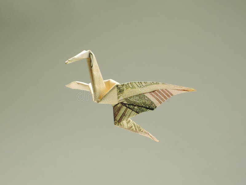 Origami Money Bird stock photo. Image of bird, concept - 4762620