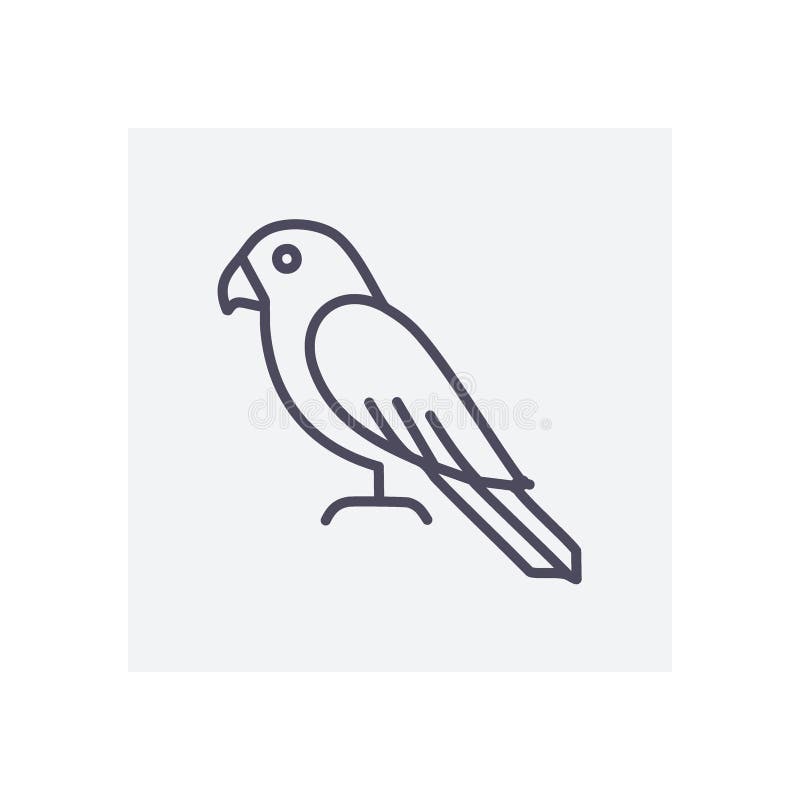 Bird Outline Icon. Simple Line Art Icon of a Bird, Representing Freedom ...