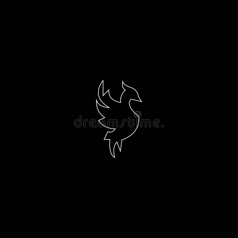 Bird Outline Vector Logo Template Stock Vector - Illustration of flight ...
