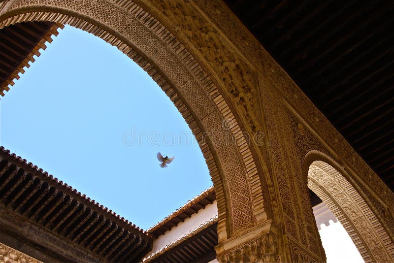Alhambra Arches stock photo. Image of aladdin, century - 12648128