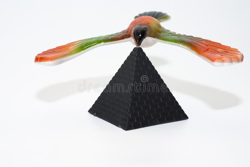 Toy bird on pyramid stock photo. Image of white, game - 4923778