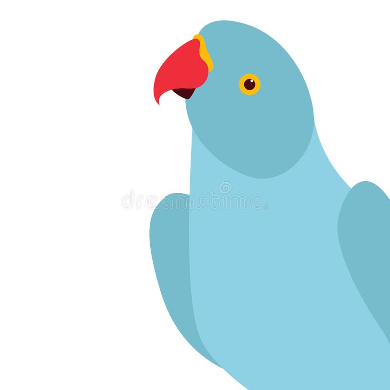 Bird Parrot Vector Illustration Flat Style Profile Stock Vector ...