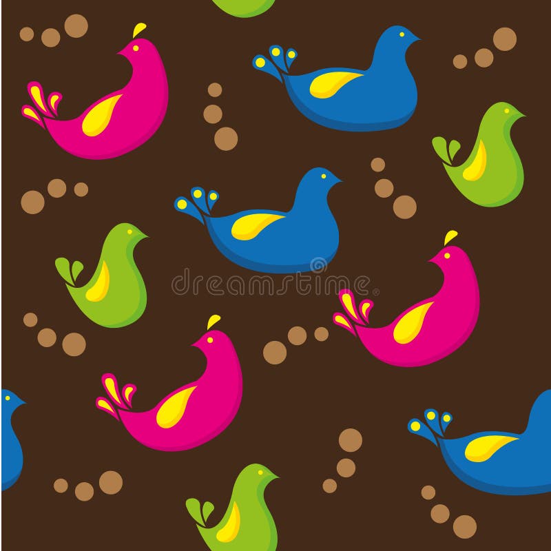 Bird pattern stock vector. Illustration of seamless, pattern - 94580011