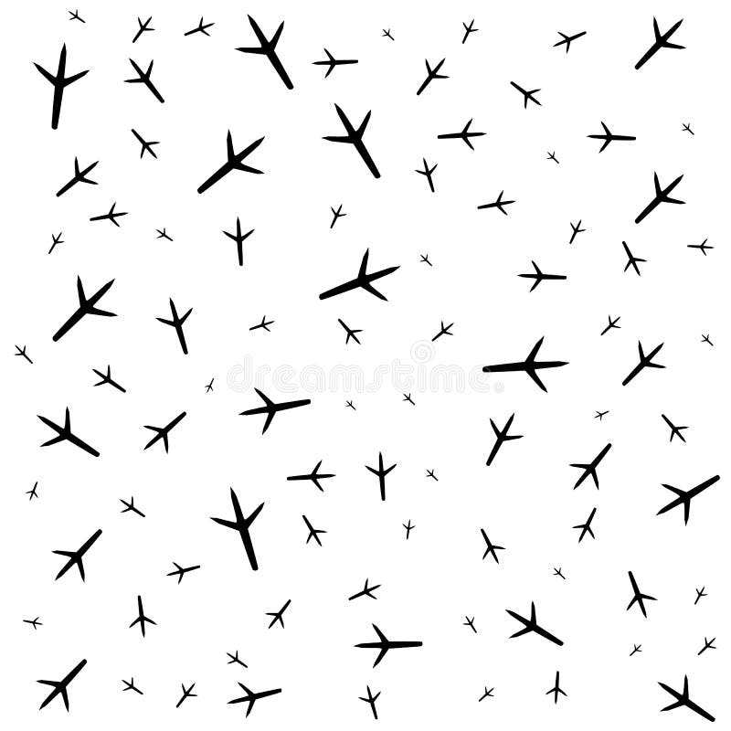 Bird Paws Abstract Seamless Pattern on White Background. Bird Paw ...