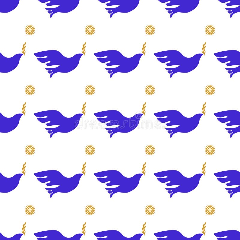 Bird of Peace Ethnic Textile Seamless Pattern. No War Seamless ...