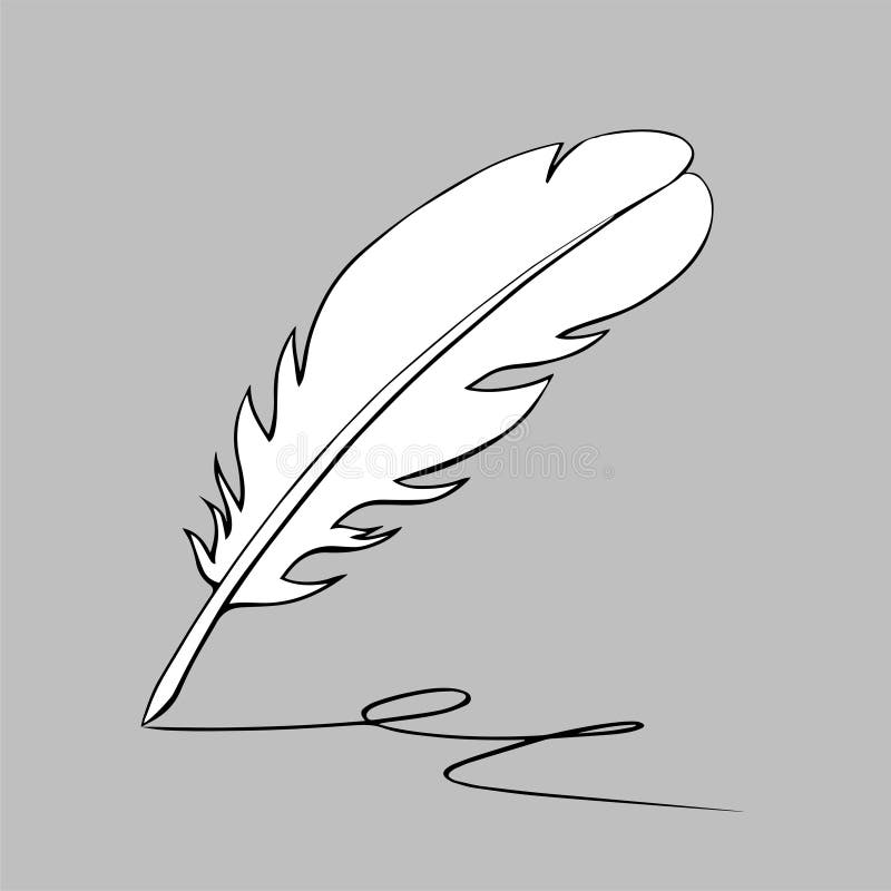 Bird pen for writing stock vector. Illustration of isolated - 205460886