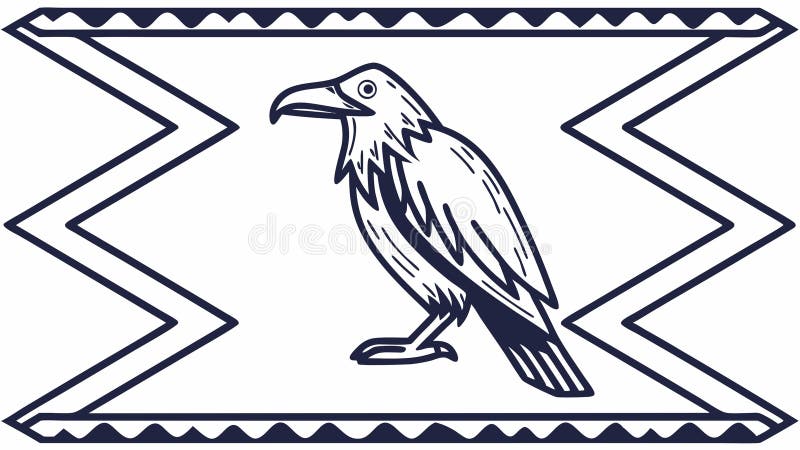 Bird on Perch Raven Crow Design Element Art, Vector Design Generative ...