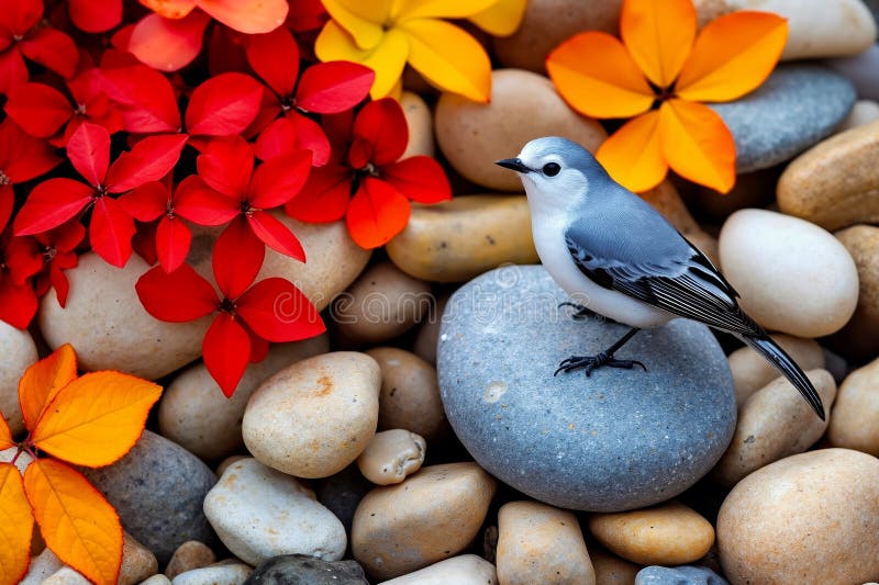 Small Bird Sitting Top Pile Rocks Stock Photos - Free & Royalty-Free ...