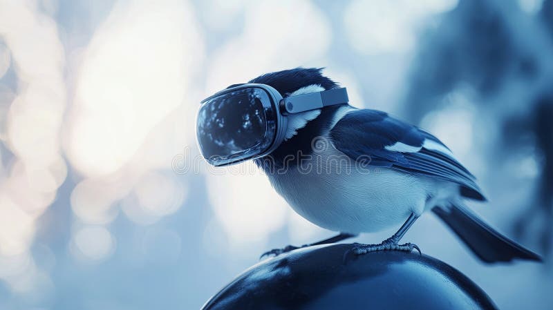 Bird Perched Sleek Pair Vr Glasses Soft Lighting Stock Photos - Free ...