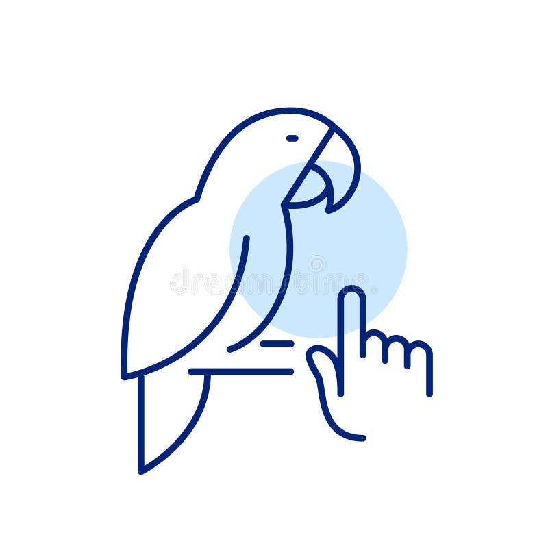 Bird Pet Adoption. Finger Tapping on Parrot Picture. Easy and ...