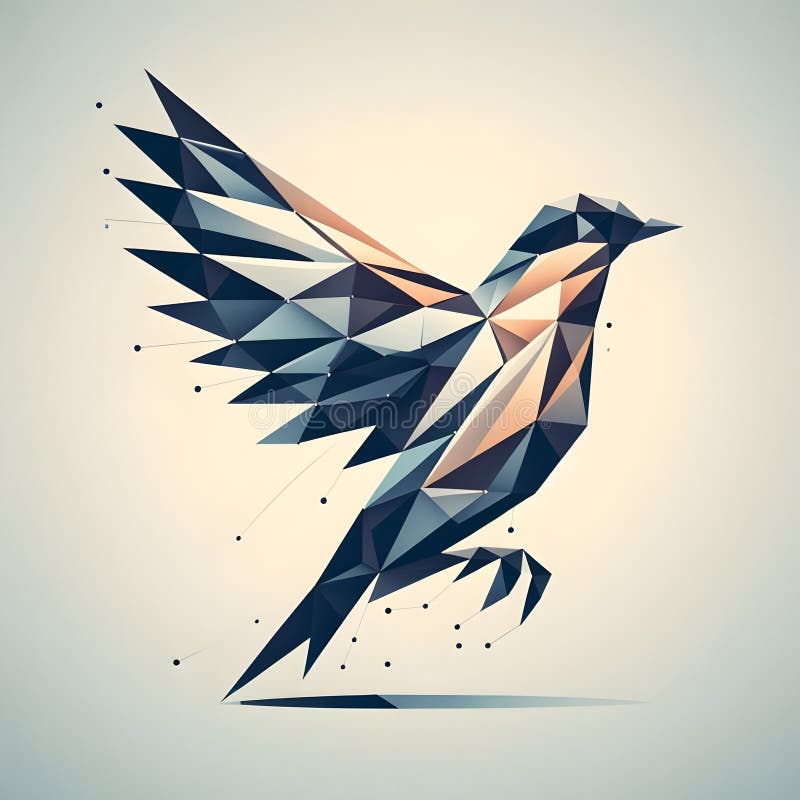Bird polygon illustration. stock illustration. Illustration of ...