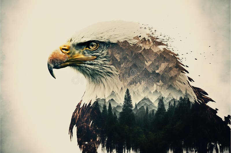 Double Exposure Bird Stock Illustrations – 598 Double Exposure Bird ...