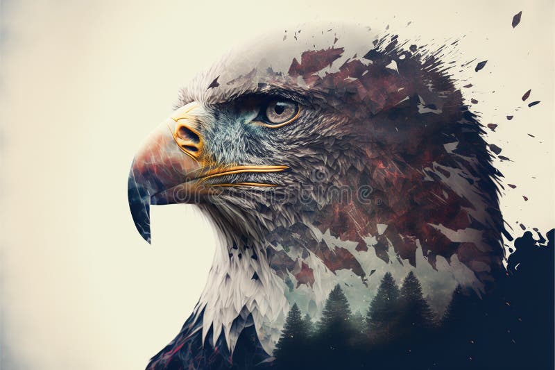Double Exposure Bird Stock Illustrations – 598 Double Exposure Bird ...
