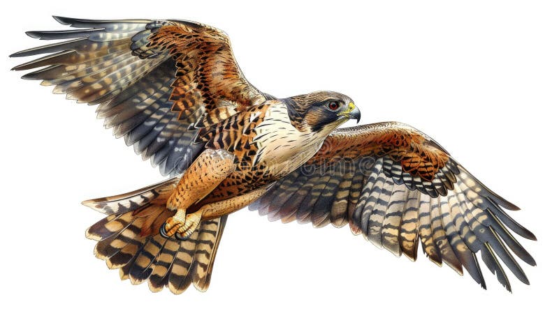 A Bird of Prey Soaring through the Air, with Wings Outstretched and ...