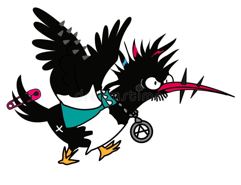 Bird punk stock vector. Illustration of birds, stile - 79598839