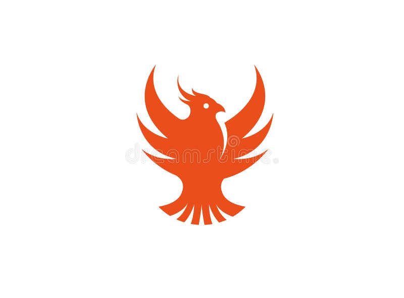 Bird Red Eagle Open Wings Flying for Logo Design Stock Illustration ...