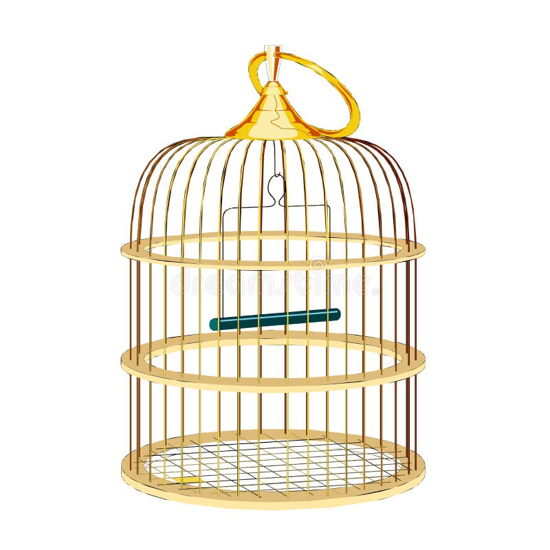 Bird`s Cage Animal Illustration on White Background. Asd Illustration ...