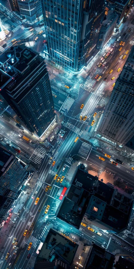 Bird S-eye Perspective on Digital Defense Systems. Stock Illustration ...