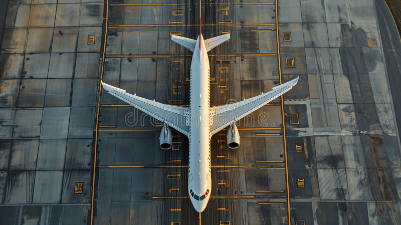 A Bird S-eye View of an Airliner in Airport Terminal, Surrounded by ...
