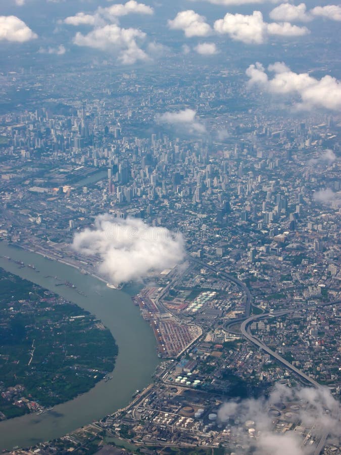 Bird S-eye View of Background City Stock Image - Image of road, office ...