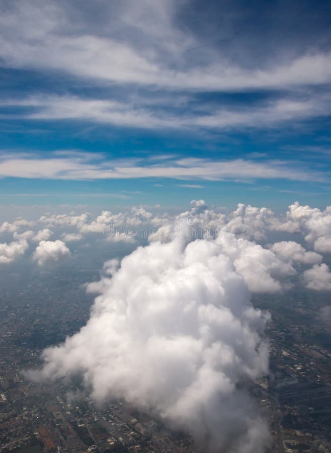 Bird S-eye View of Blue Sky Clouds Stock Image - Image of clear ...