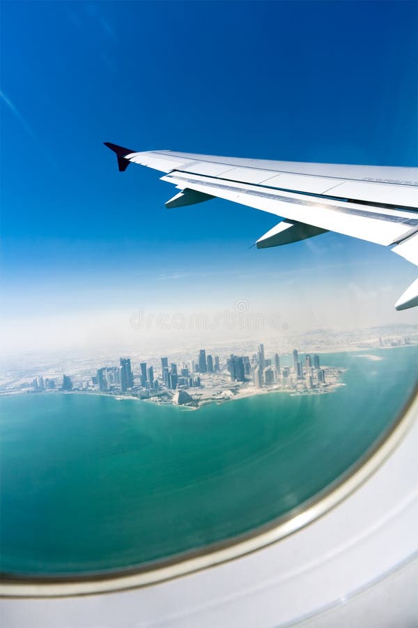 Doha, Qatar. Bird S-eye View on the Modern City Stock Image - Image of ...
