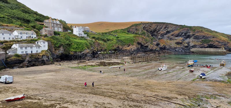 Bird S Eye View of the Coast of a Sea with People Walking by Stock ...