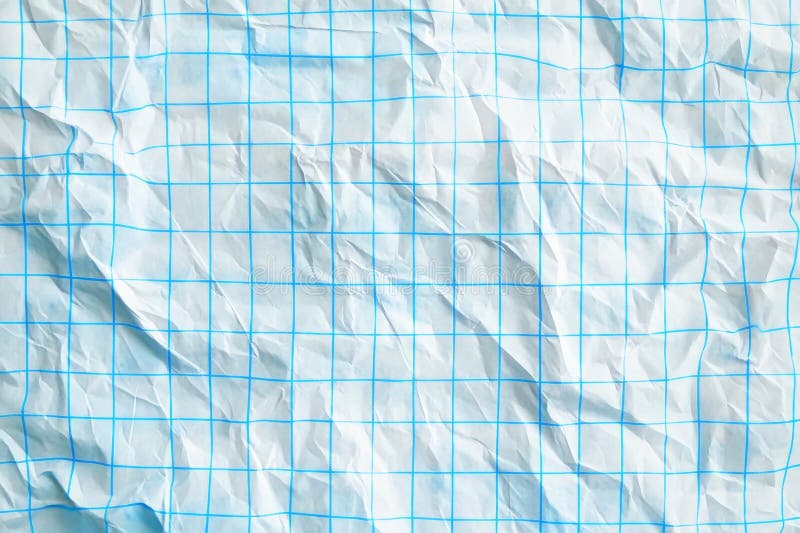 A Bird S-eye View of a Creased White Grid Paper Background. Stock Image ...