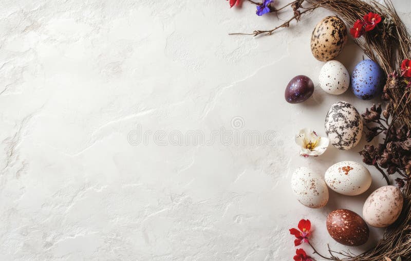 A Bird S-eye View of an Easter Border Frame with Robin S Eggs and ...