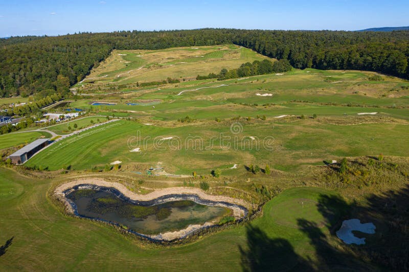 Golf course from above stock photo. Image of green, club - 196698426