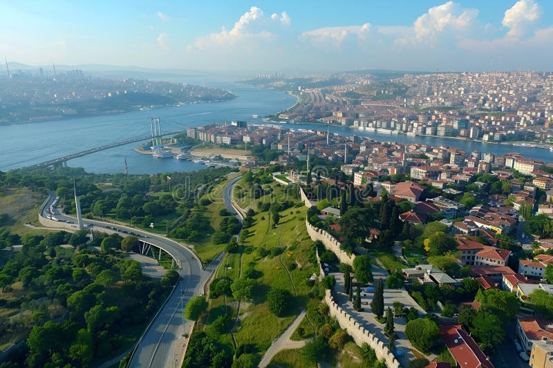 A Bird S-eye View of Istanbul. View of the Historic District of ...