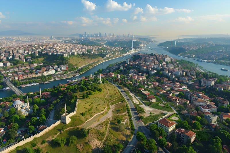 A Bird S-eye View of Istanbul. View of the Historic District of ...