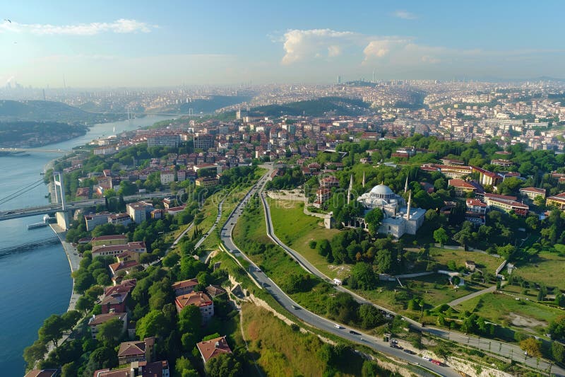 A Bird S-eye View of Istanbul. View of the Historic District of ...